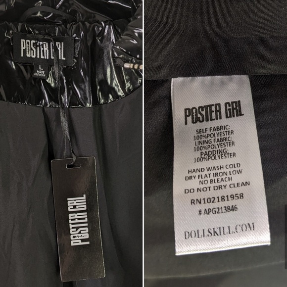 Dolls Kill | Jackets & Coats | Dolls Kill Nwt Poster Girl Puffer Jacket ...